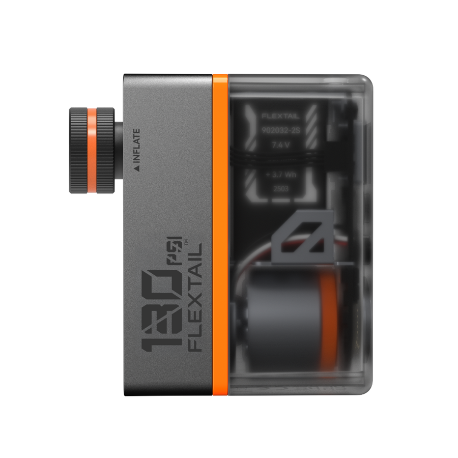 FLEXTAIL TINY TIRE PUMP 200- 130PSI Mini Electric Gauge Pump with Cool ...