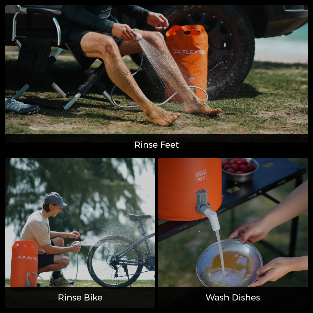 FLEXTAIL TINY SHOWER BUCKET & BAG —— Your On the Go Shower Station
