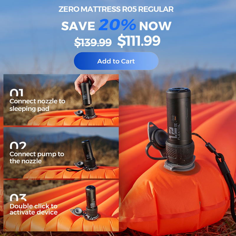 FLEXTAIL ZERO PUMP - World's Smallest Pump for Sleeping Pads