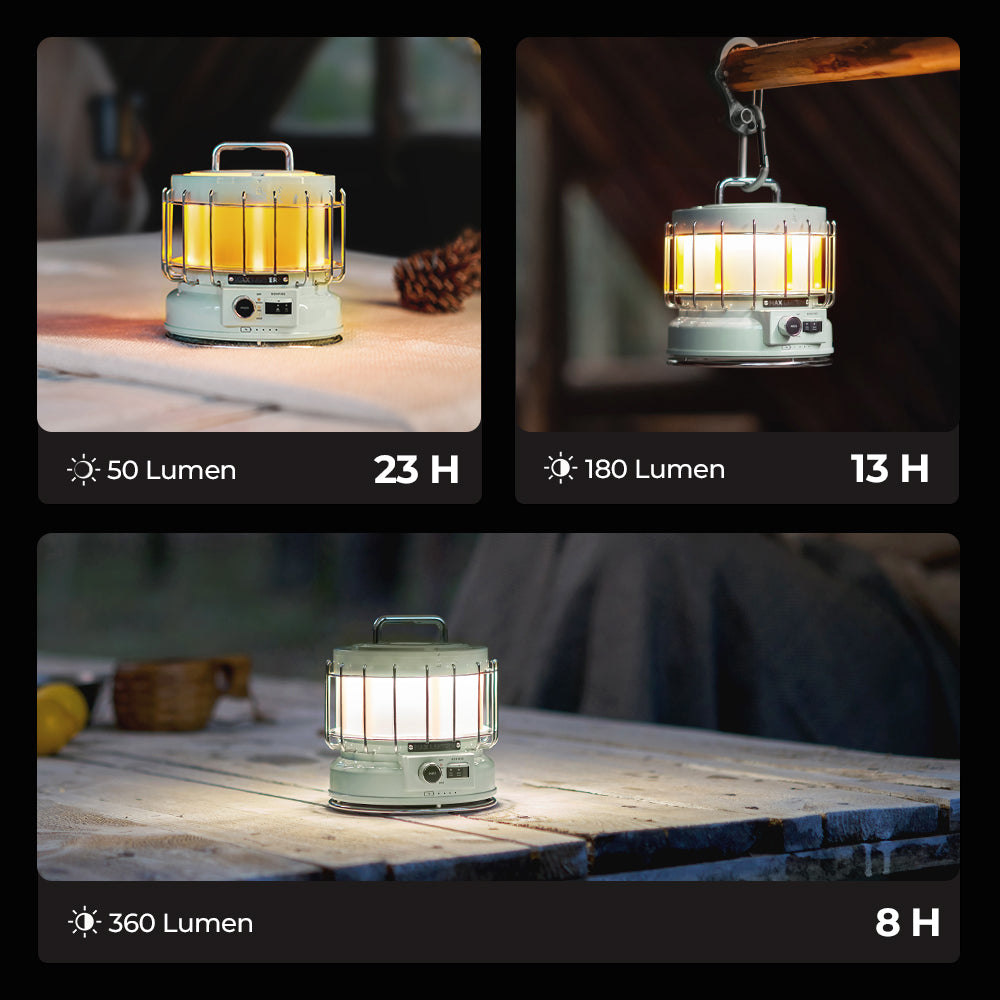 FLEXTAIL MAX LANTERN-3-in-1 Vintage Rechargeable Lantern with Flame