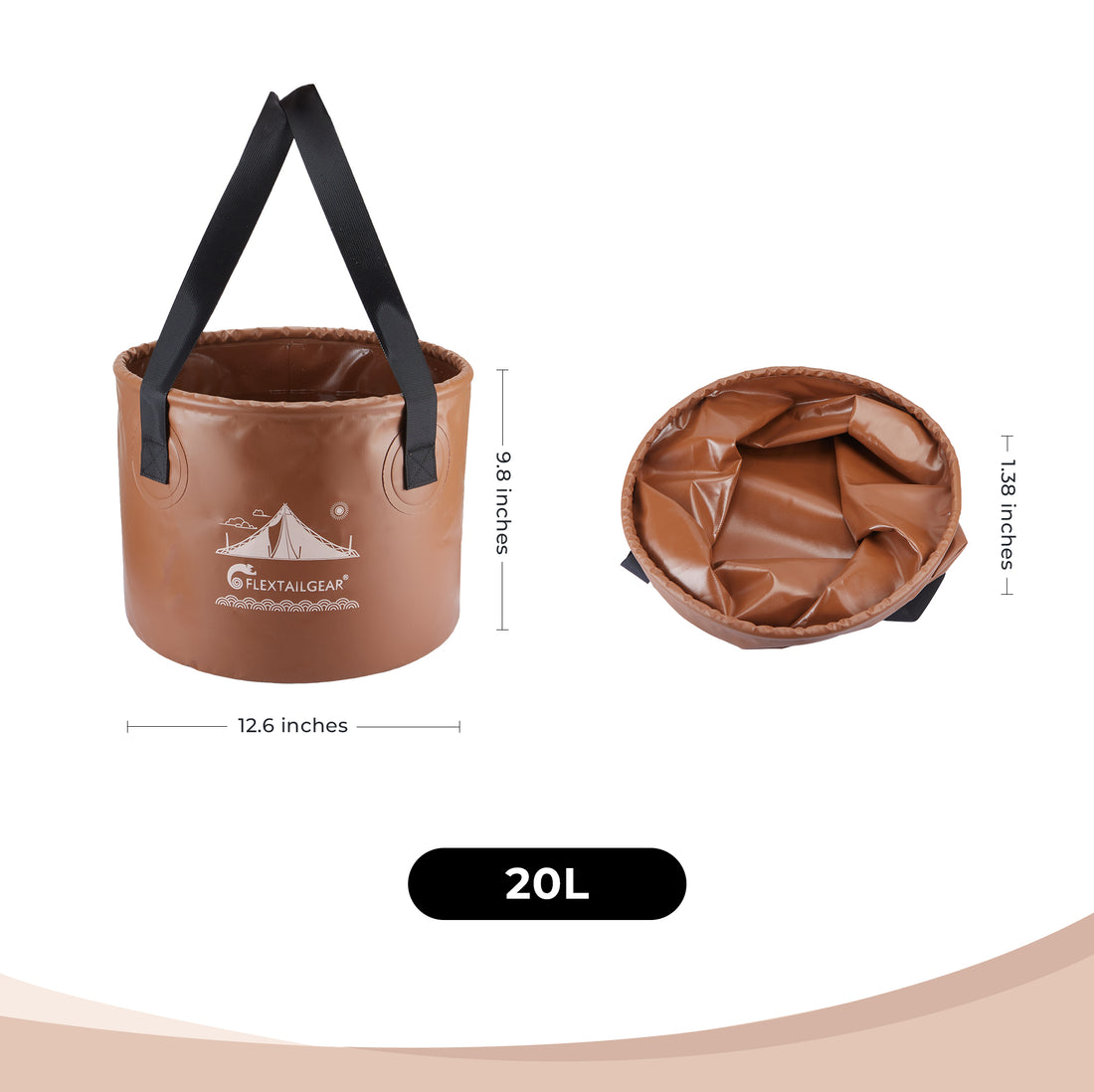 FLEXTAIL BUCKET-Foldable Waterproof Round Camping Bucket