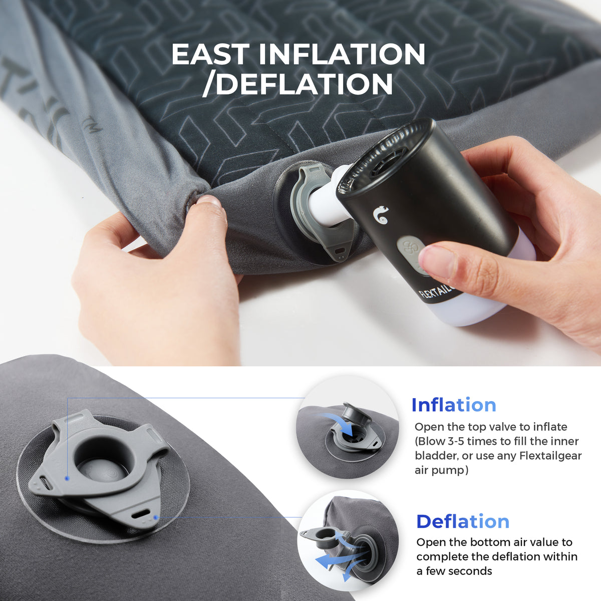FLEXTAIL ZERO PILLOW-B Shape Inflatable Camping Air Pillow